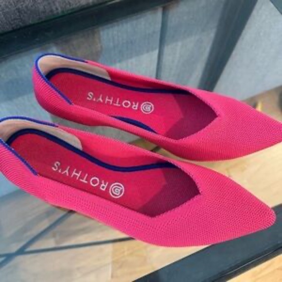 Rothy's | Shoes | Rothys Pink Flats With Minimalist Design | Poshmark